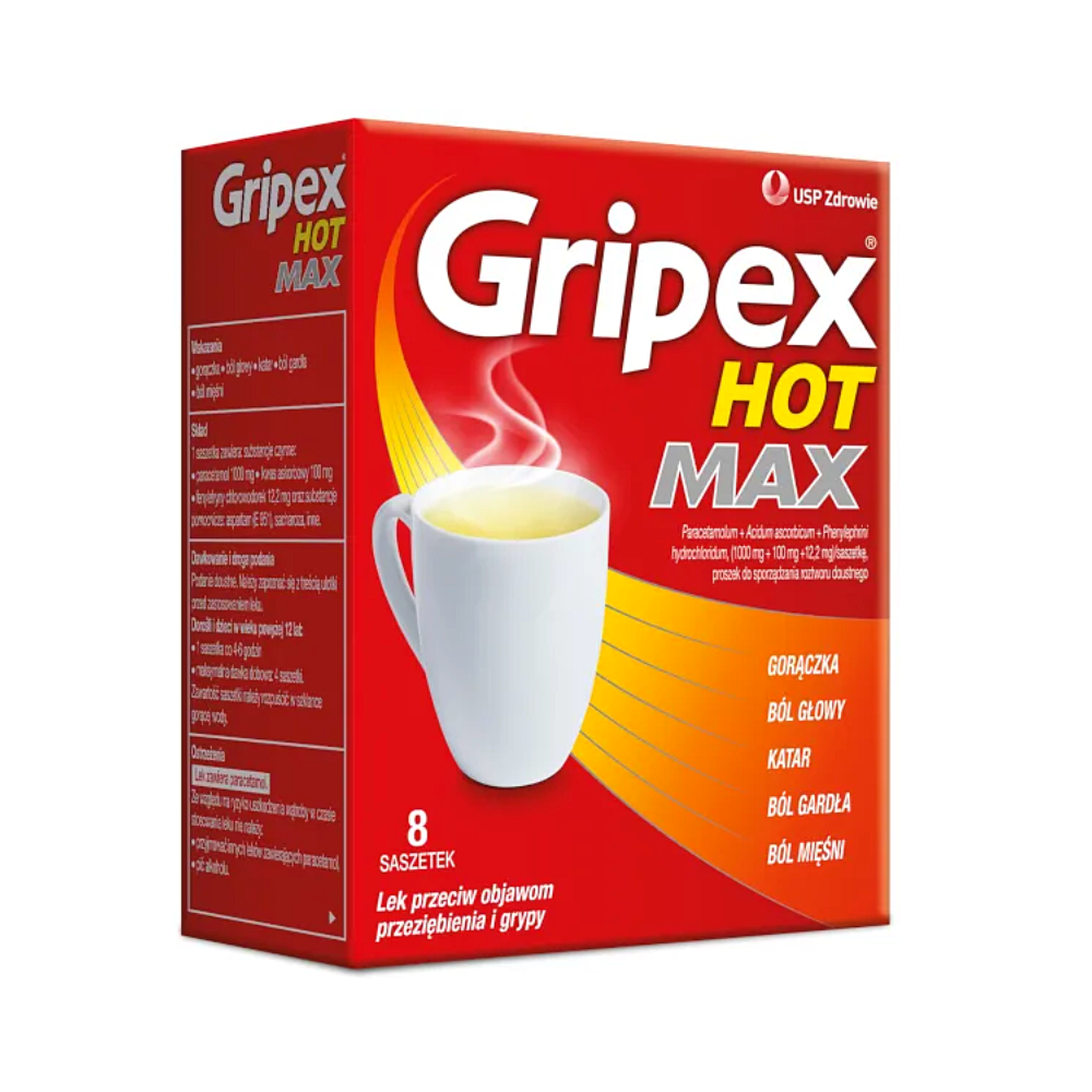 Gripex Hot Max 12 sachets - Zimgi Cosmetics