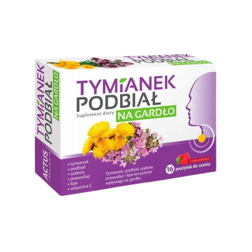 Tymianek Podbial Na Gardlo (16 Pastylek) - Zimgi Cosmetics