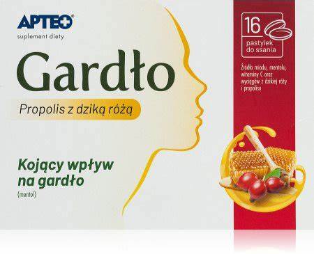 Apteo Gardło Lozenges with Propolis and Wild Rose 16 tab - Zimgi Cosmetics