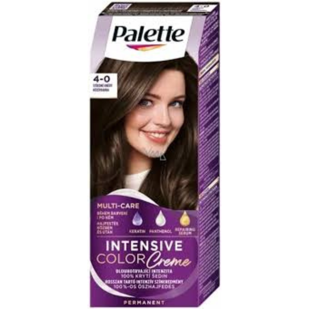 Palette Intensive Color Creme 4-0 Medium Brown (Permanent Hair Dye ...