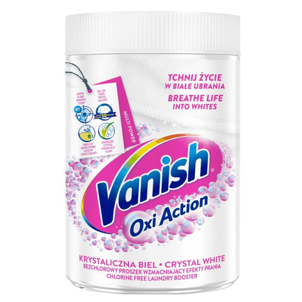Vanish Oxi Action Crystal White 625 g – Chlorine-Free Laundry Booster ...