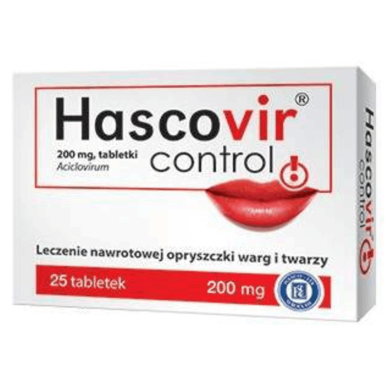 Hascovir Control 200mg – Cold Sore Treatment – 25 Tablets - Zimgi Cosmetics